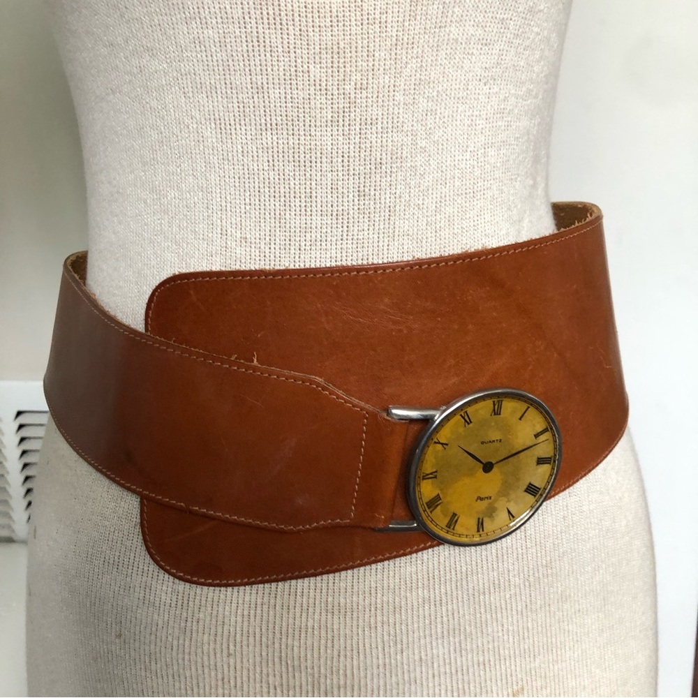 Vintage Burning Man Steam Punk Leather Waist/Hips Belt - Gem